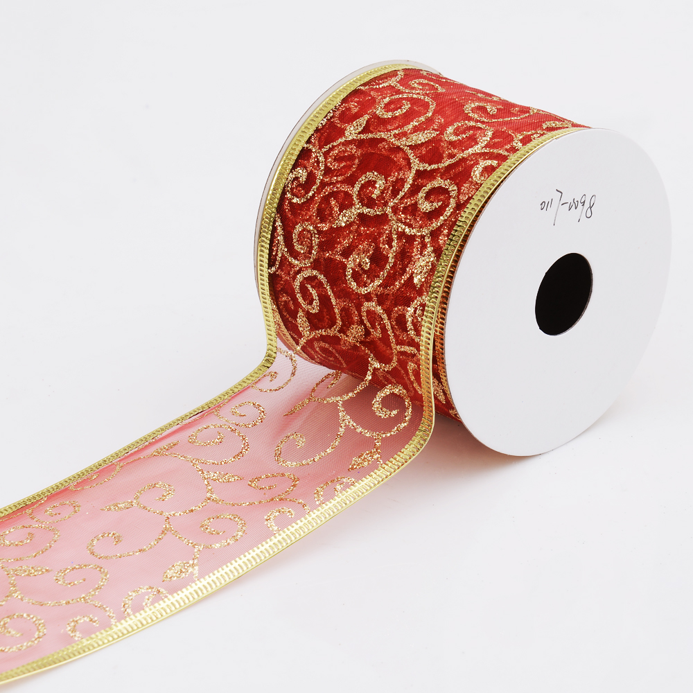 Custom wired edge ribbon for craft decoration