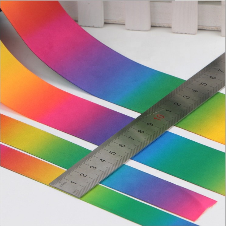 Factory single-sided double-sided rainbow ribbon