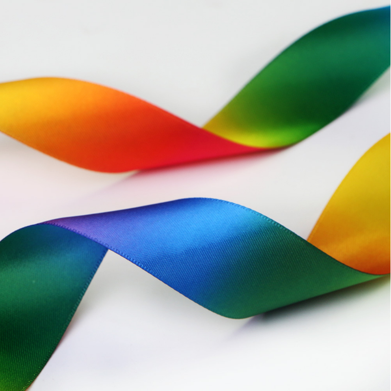 Factory single-sided double-sided rainbow ribbon