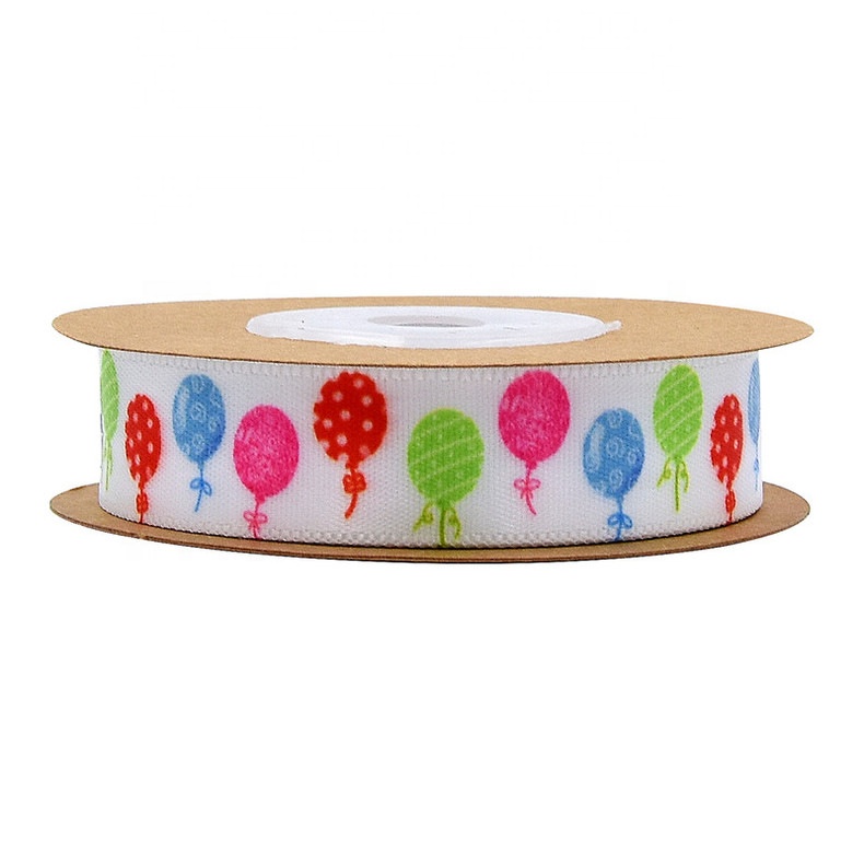 New printing happy birthday cake ribbon gift wrapping