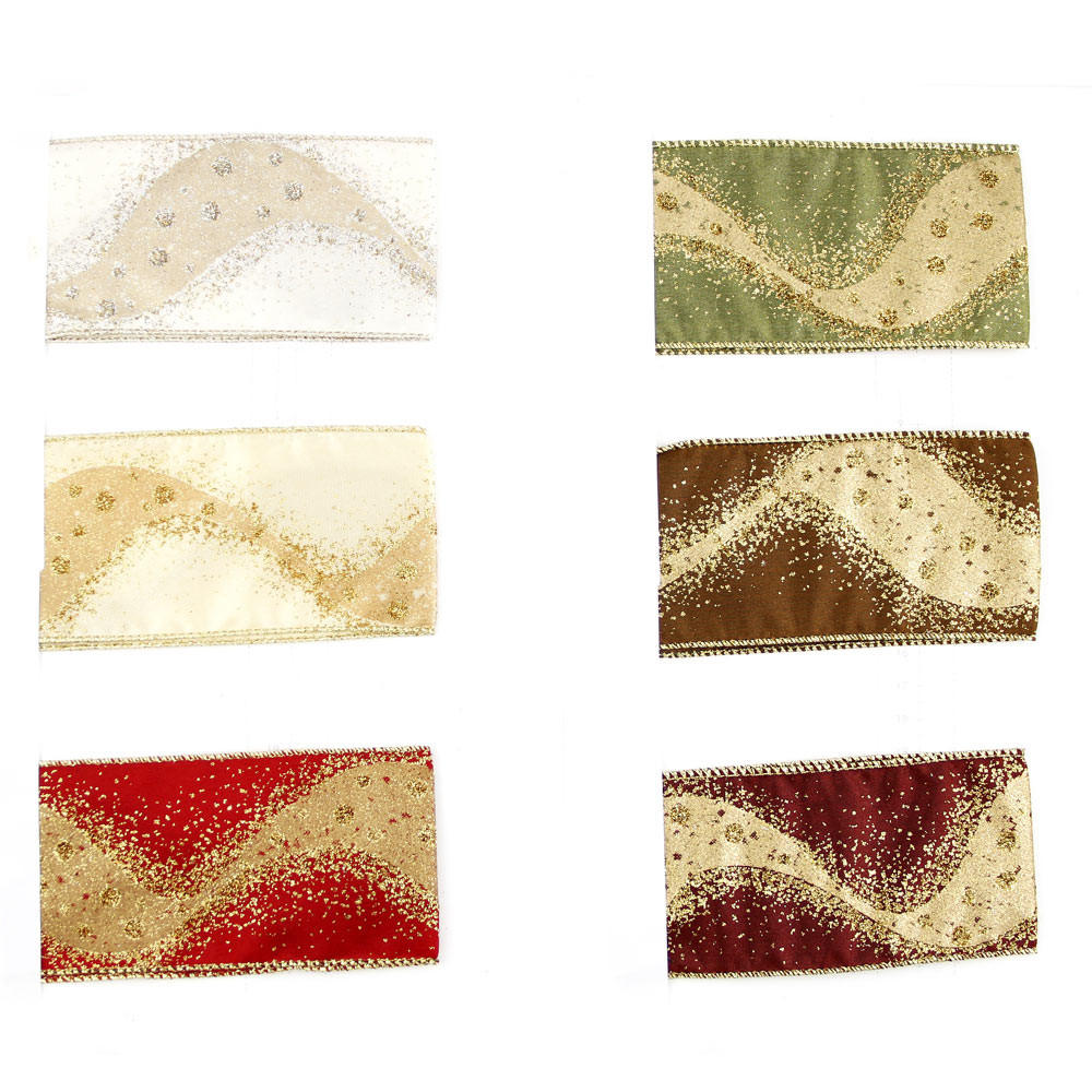 Spot exquisite gift packaging flashing wired ribbon