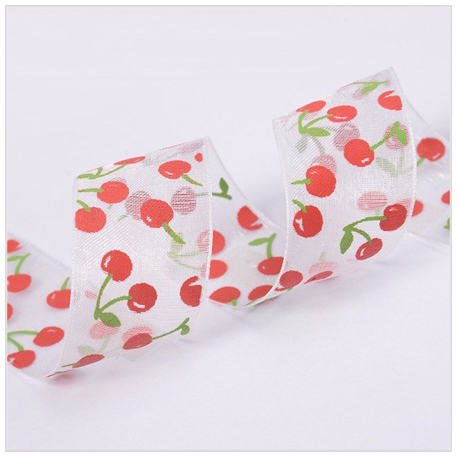 Wholesale custom printed transparent organza webbing